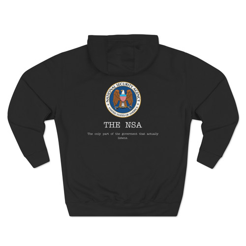 NSA - Three-Panel Fleece Hoodie | Red Pill Threads