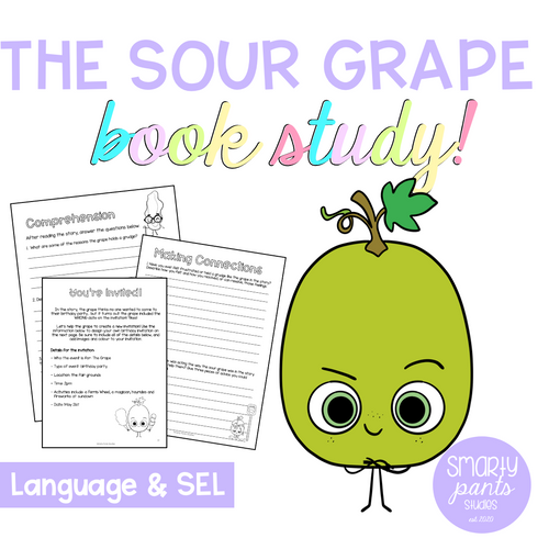 The Sour Grape Book Study - Reading Comprehension / Social Emotional ...