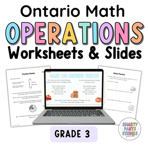 Grade 3 Ontario Math | Worksheets for Addition & More | Print + Digital ...