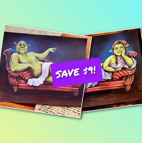 Renaissance Shrek & Fiona Print Bundle - 2 8" x 10" Prints on ...