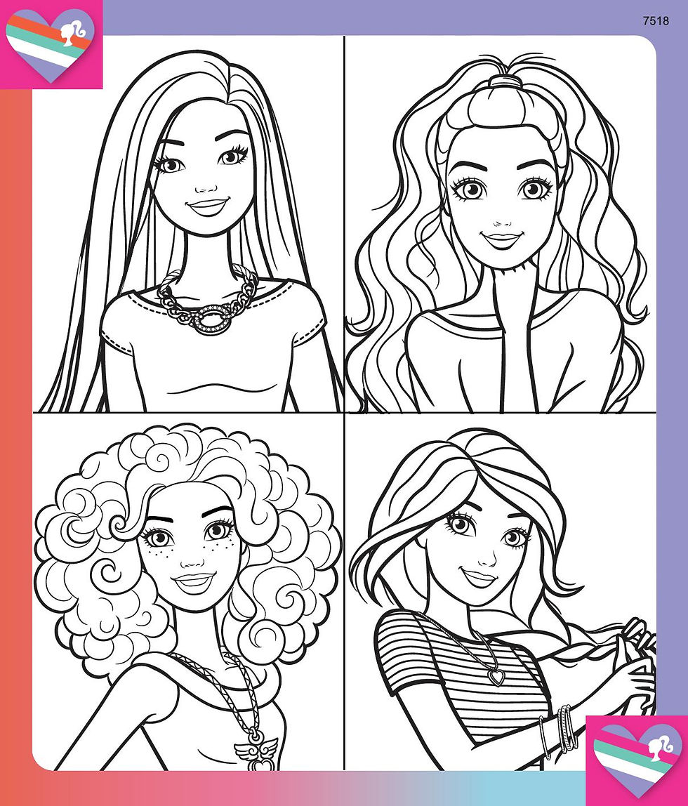 barbie and friends coloring pages