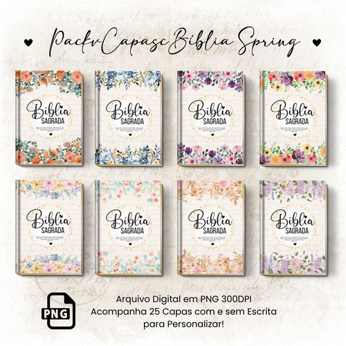 Pack Capas Spring Flower | Encaderna Com Amor