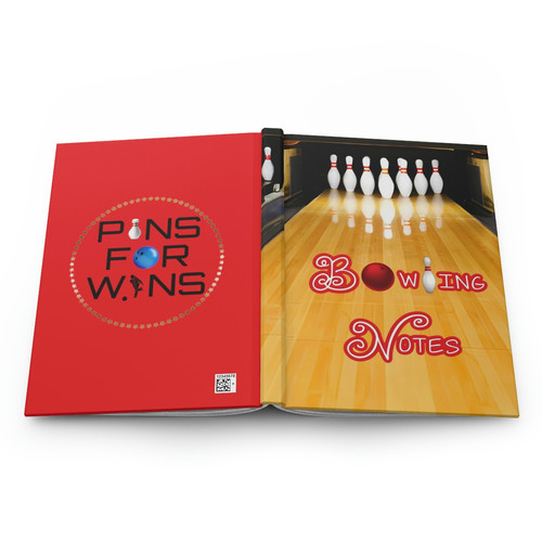 Pins For Wins Hardcover Bowling Notes Journal | PinsForWins