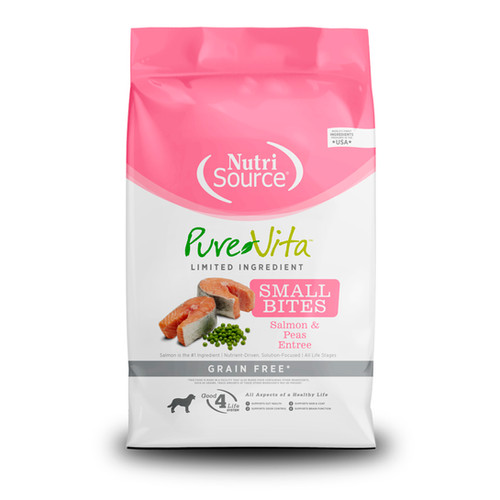 NutriSource Pure Vita Salmon y Lentejas Small Bites Grain Free ...
