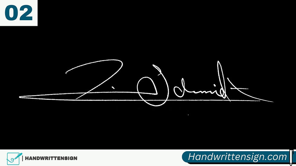 I Letter Signature Style in 2024 | HandwrittenSign