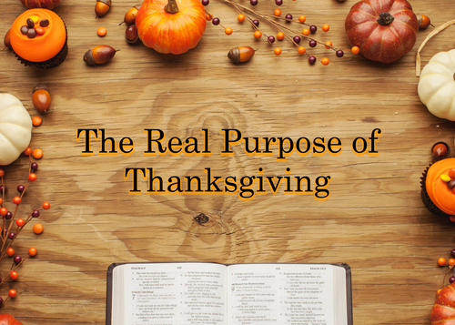 The Real Purpose Of Thanksgiving Dr. Carol E. Dixon | CDM