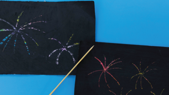 Fireworks Scratch Art