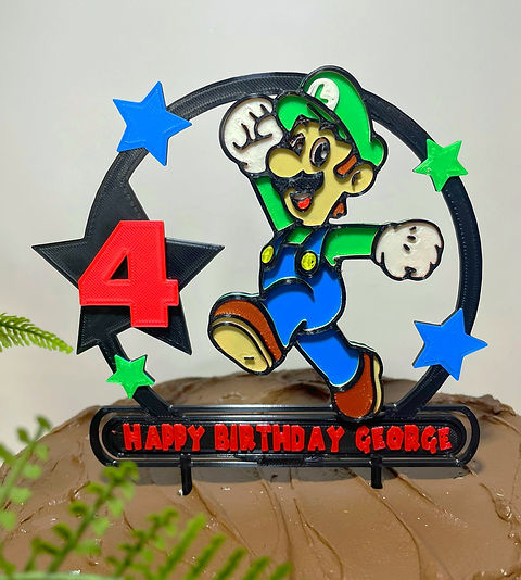 luigi cake topper