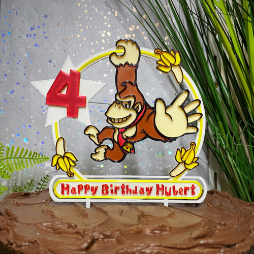 Super Mario Inspired Cake Topper - Donkey Kong | Doge Studio