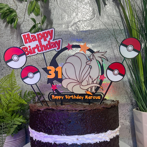 Pokemon Ninetails Inspired Cake Toppers | Doge Studio