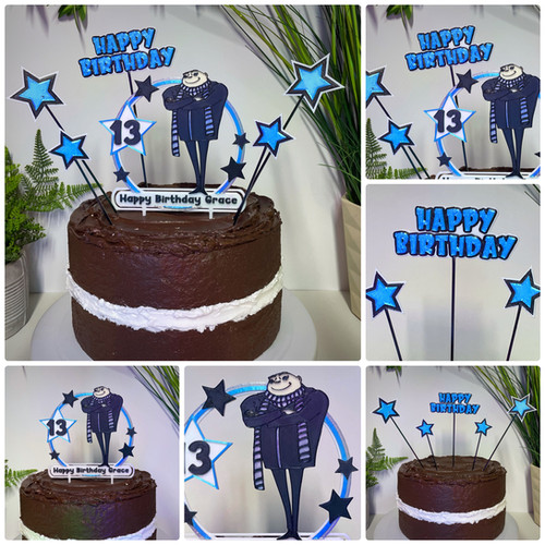 Despicable Me Inspired Gru Cake Toppers | Doge Studio