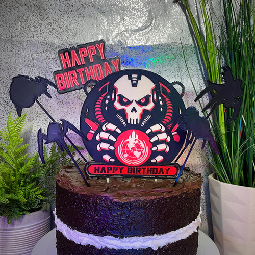 Helldivers II Automaton Inspired Cake Toppers | Doge Studio