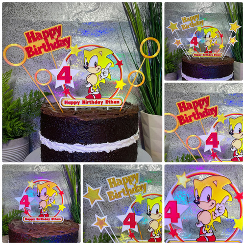 Super Sonic Inspired Cake Topper | Doge Studio