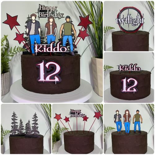 Twilight Inspired Trio Character Cake Toppers | Doge Studio