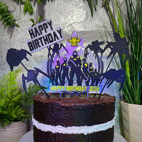 Helldivers II Soldiers Inspired Cake Toppers | Doge Studio