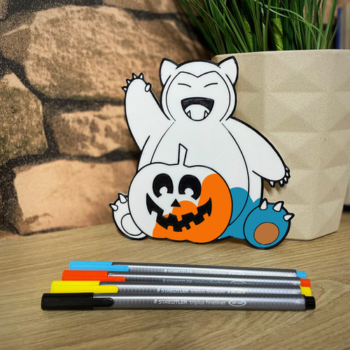 Halloween Snorlax Inspired Colour In Crafts | Doge Studio