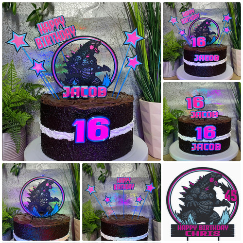Godzilla Ice Inspired Cake Toppers | Doge Studio