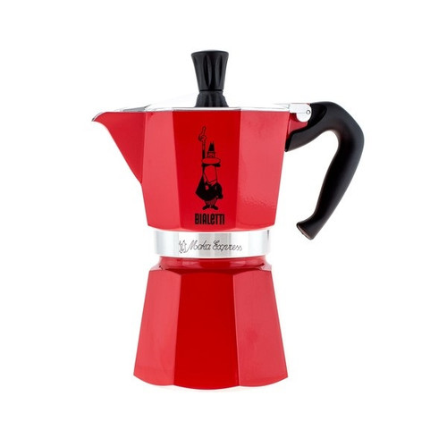 Bialetti Red Moka Express 6 Cup | Hargreaves of Buxton