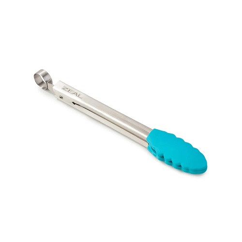 Zeal Mini Silicone Tongs - Aqua | Hargreaves of Buxton