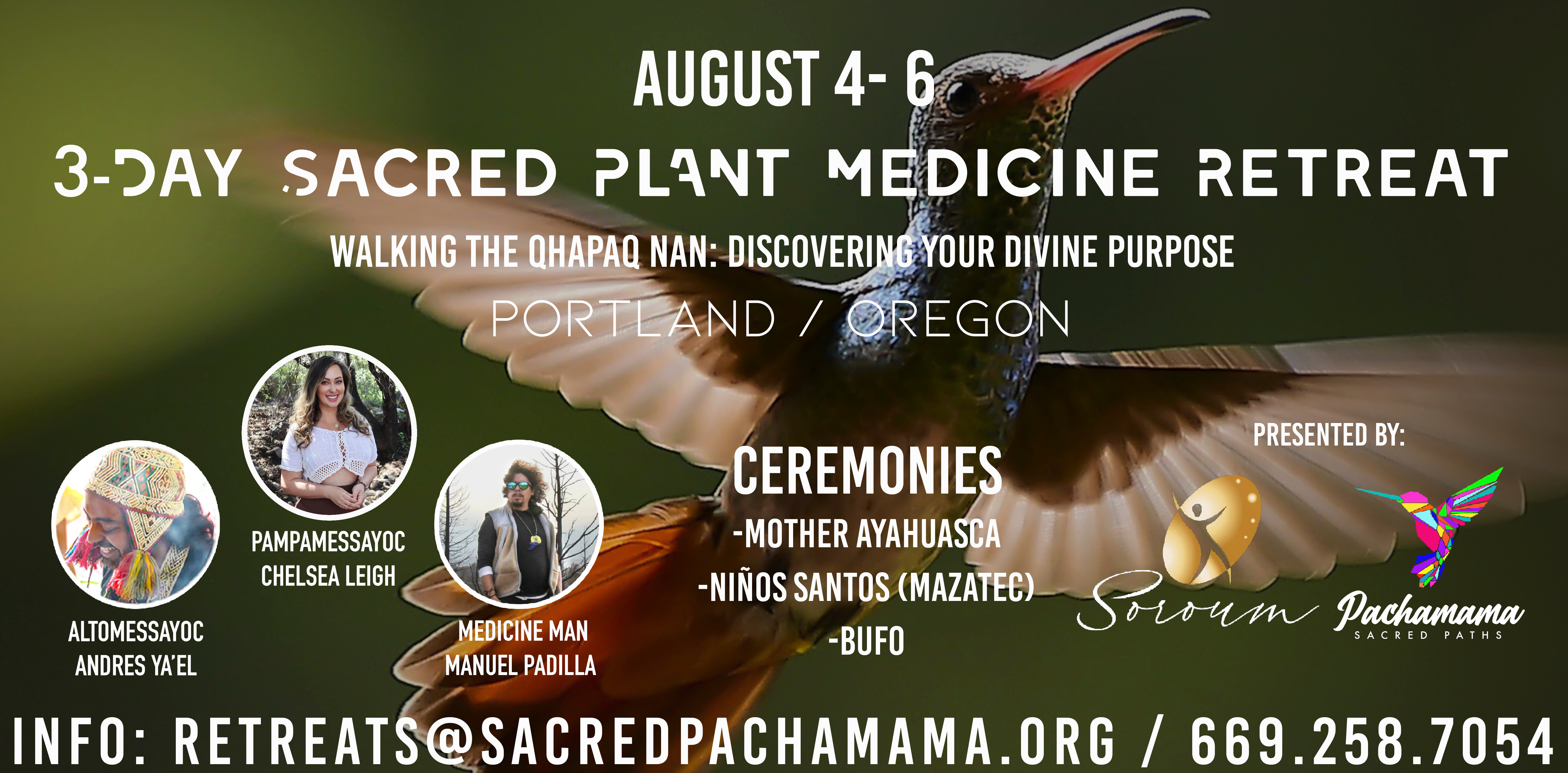 3 Day Sacred Plant Medicine Retreat - August 4-6 | Sacred Pachamama
