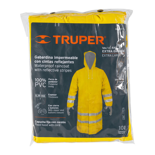 RAINCOAT WITH REFLECT STRIPE EXTRA-LARGE (17724) | Total Construction
