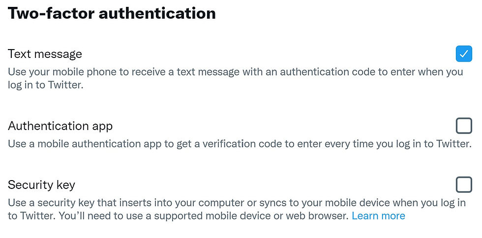 Two Factor Authentication not Working on Twitter