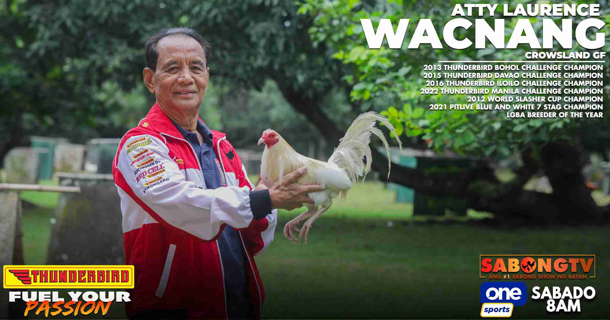 Champion Breeder Atty. Laurence Wacnang of Crowsland Gamefarm with ...