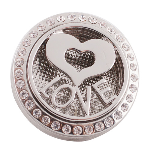 18mm/20mm LOVE Heart Essential Oil Diffuser Snap (1820-9649-CO ...