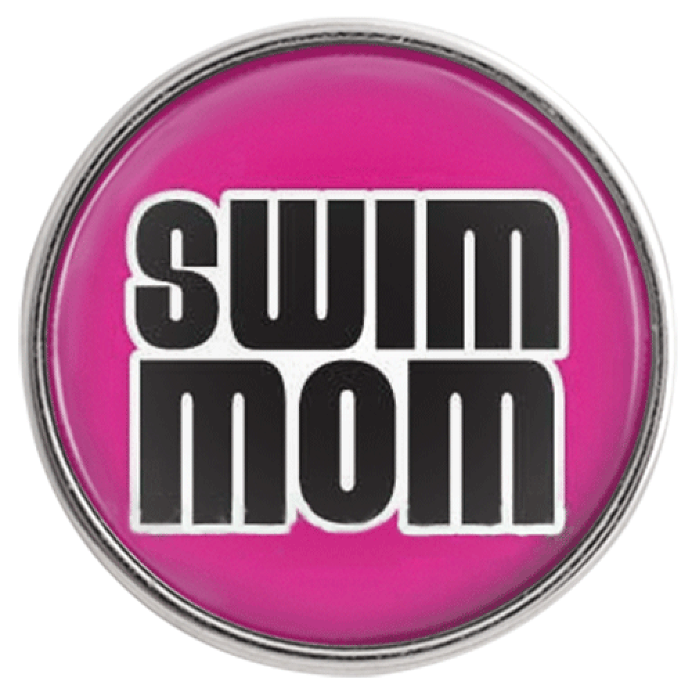 18mm/20mm Pink SWIM MOM Glass Dome Snap (1820-0998CO ...