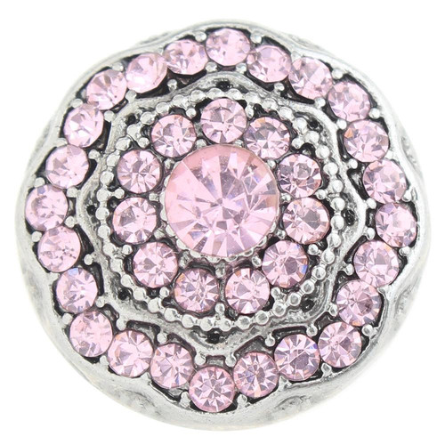 18mm/20mm Pink Rhinestone w/Ripple Shape Snap (1820-2698J ...