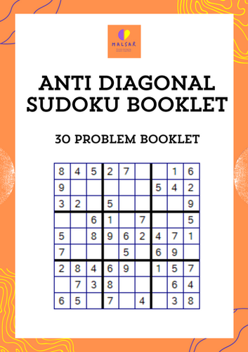 Anti Diagonal Sudoku Book | Malsar