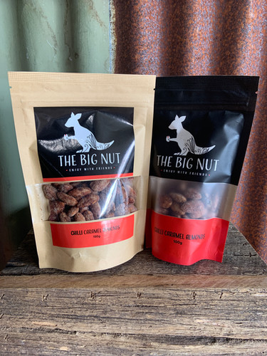 Chilli Caramel Almonds | Gorge-Chocolates