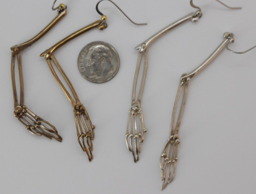 Skeleton Arm sterling Articulated Earrings | lunaparc-3