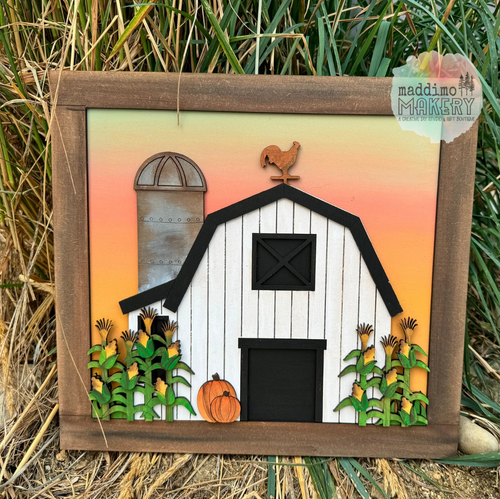 Fall Barn Blank Kit | DIY Blank | Maddimo Makery