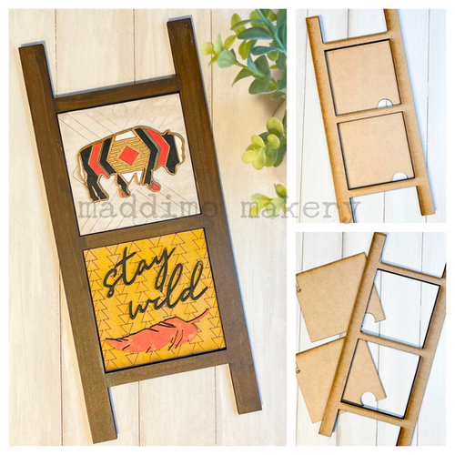 Interchangeable Ladder Frame | Two Inserts | DIY Blank | Mix and Match ...