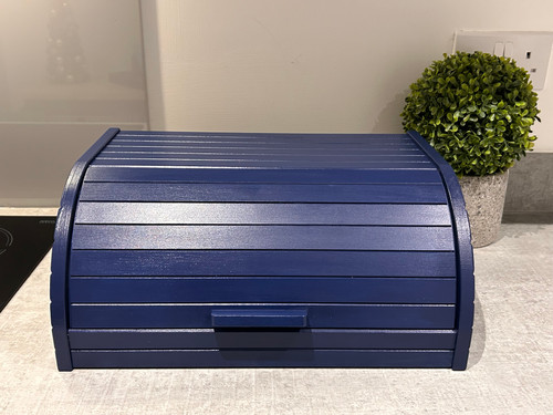 Navy Blue Bread Box Bin - Glamjar Kitchen Storage Containers