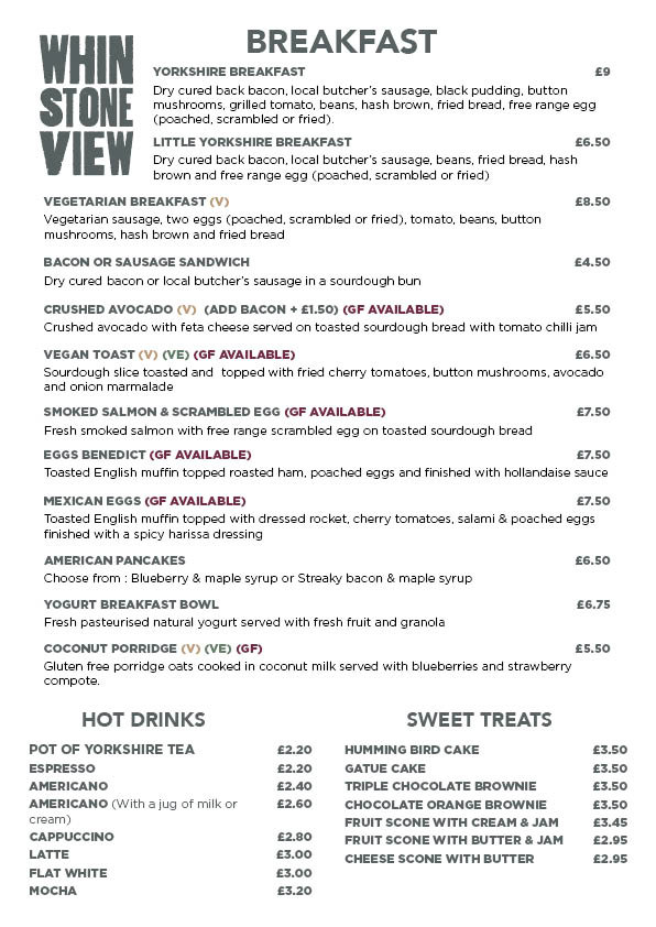 Whinstone View Bistro, breakfast, Middlesbrough,lunch, cake, dinner ...