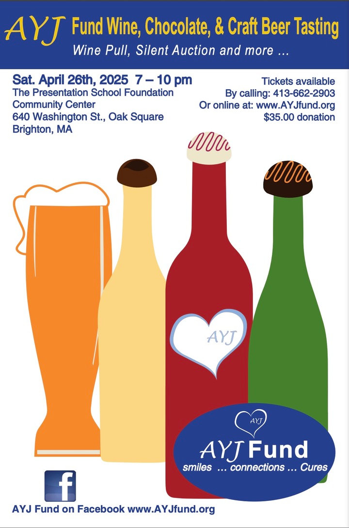AYJ Fund Wine, Chocolate & Craft Beer Tasting - BRIGHTON/BOSTON MA ...