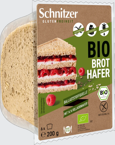 SCHNITZER, ORGANIC OAT BREAD GLUTEN FREE 200G BIO | Αγία Σκέπη