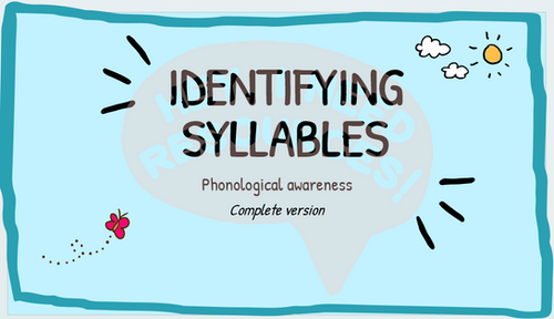 Identifying Syllables - Phonological Awareness (Complete Version ...