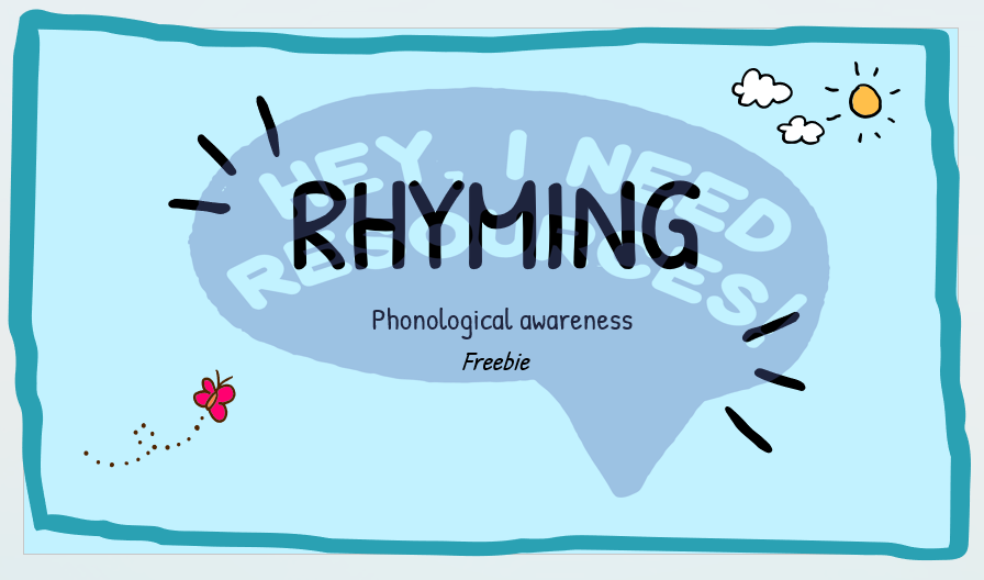 Rhyming - Phonological Awareness Freebie | Superhero Paediatric