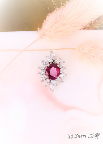 18K/750 Ruby Diamond Pendant (紅寶鑽石吊墜) | Sheri Jewels