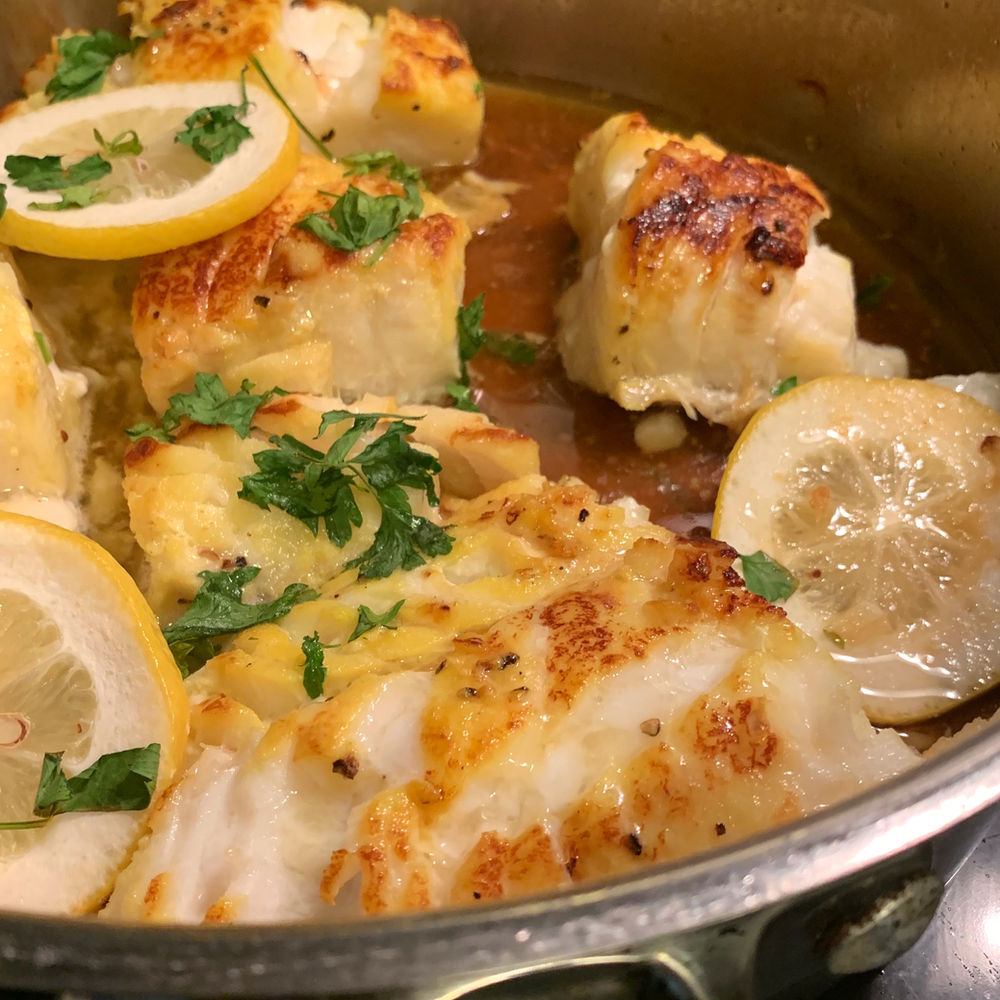 Pan-Seared Buttered Lemon Cod