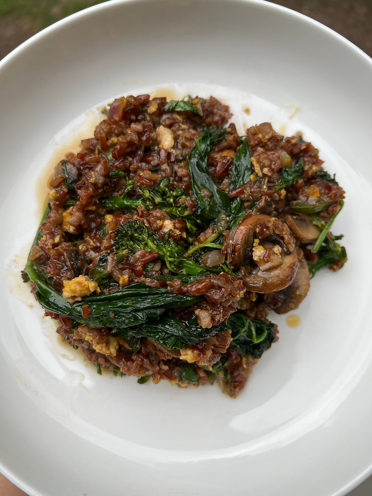 Vegetable Fried Rice Recipe with Red Rice