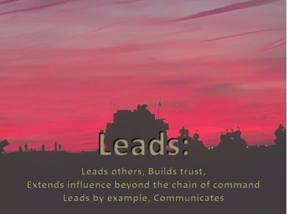 NCOER bullets for Leads