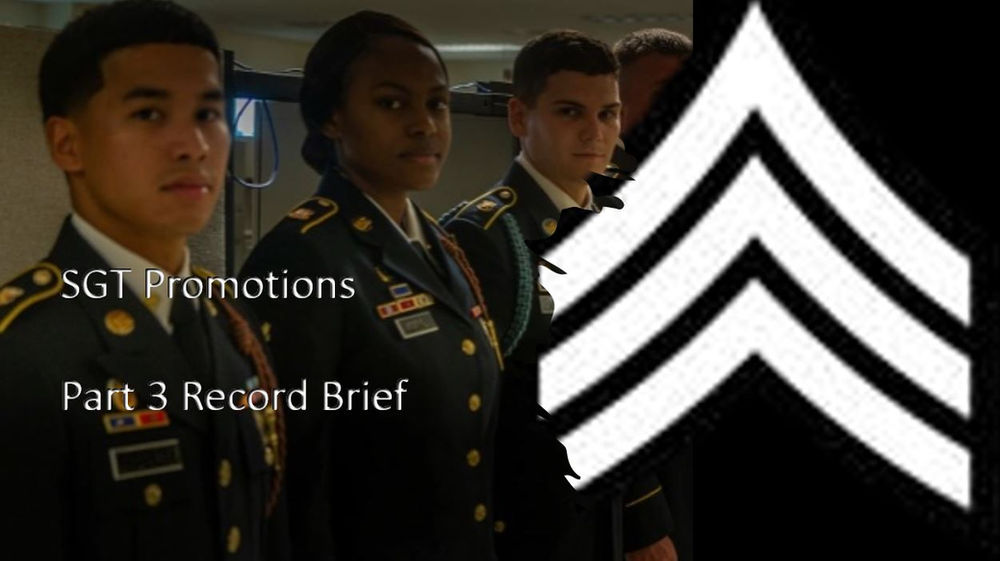How to get promoted in the Army Part 3 SRB
