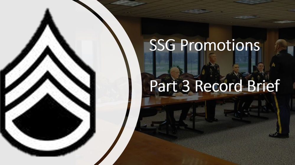 Part 3 SRB How to get promoted in the Army
