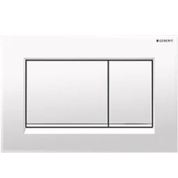 Geberit Sigma 20 Square Dual Flush Push Plate - white w/Matt White ...