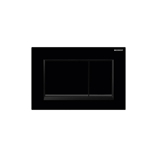 Geberit Sigma 20 Square Dual Flush Push Plate - Black w/ matt black ...