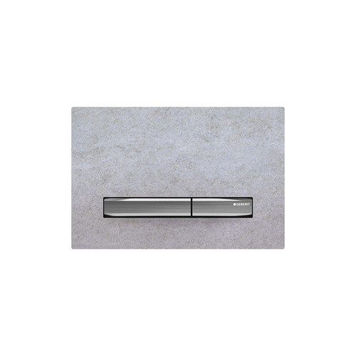 Geberit Sigma 50 Square Dual Flush Push Plate - Concrete | ferrara